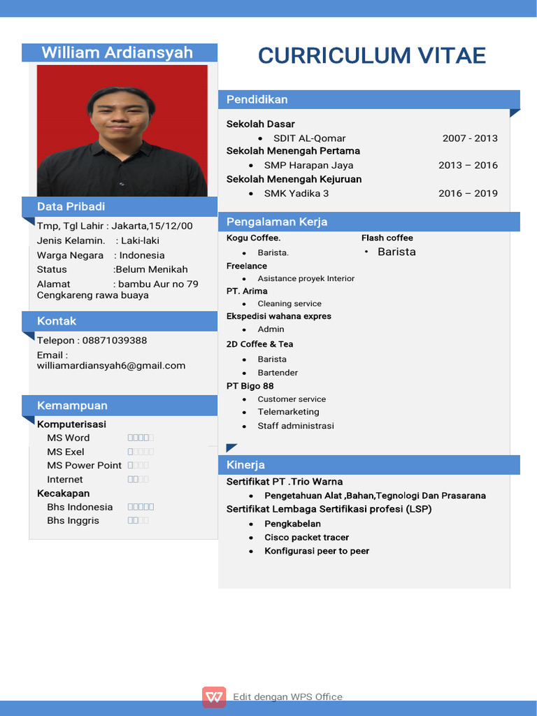 Bagi Daftar Riwayat Hidup Terbaru (CV) | PDF