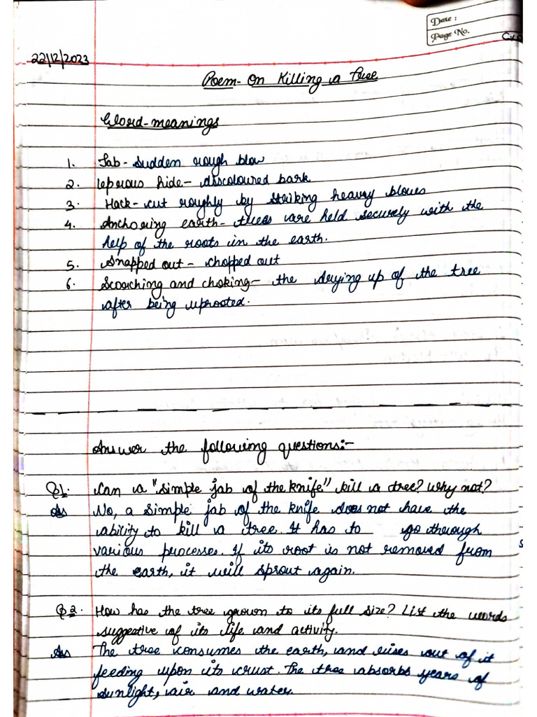 On Killing A Tree | PDF