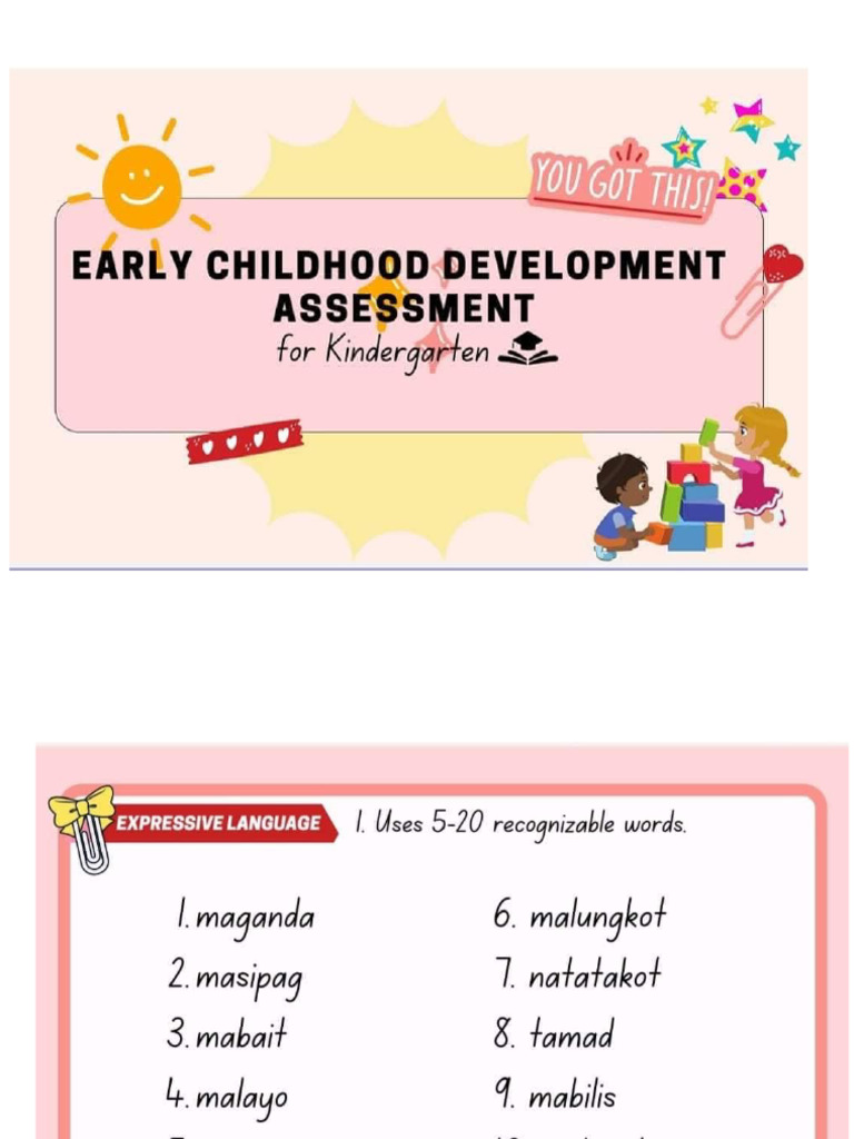 Eccd Checklist Assessment Materials | PDF
