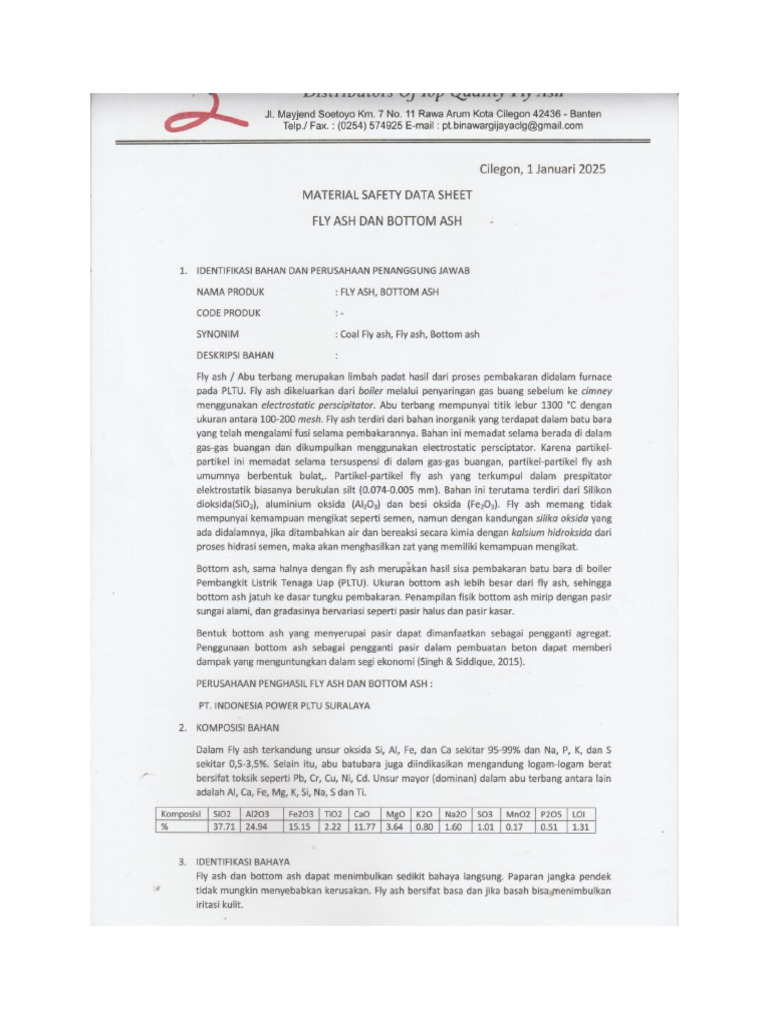 Msds PT BWJ 2025 | PDF