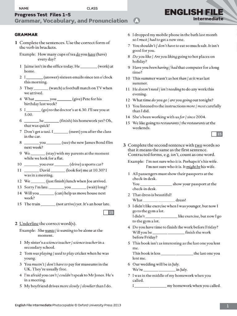 Test Units 1-5 | PDF