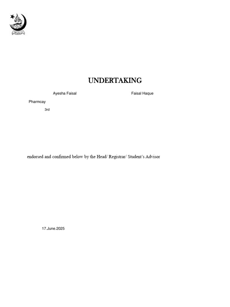 UKAA Undertaking | PDF