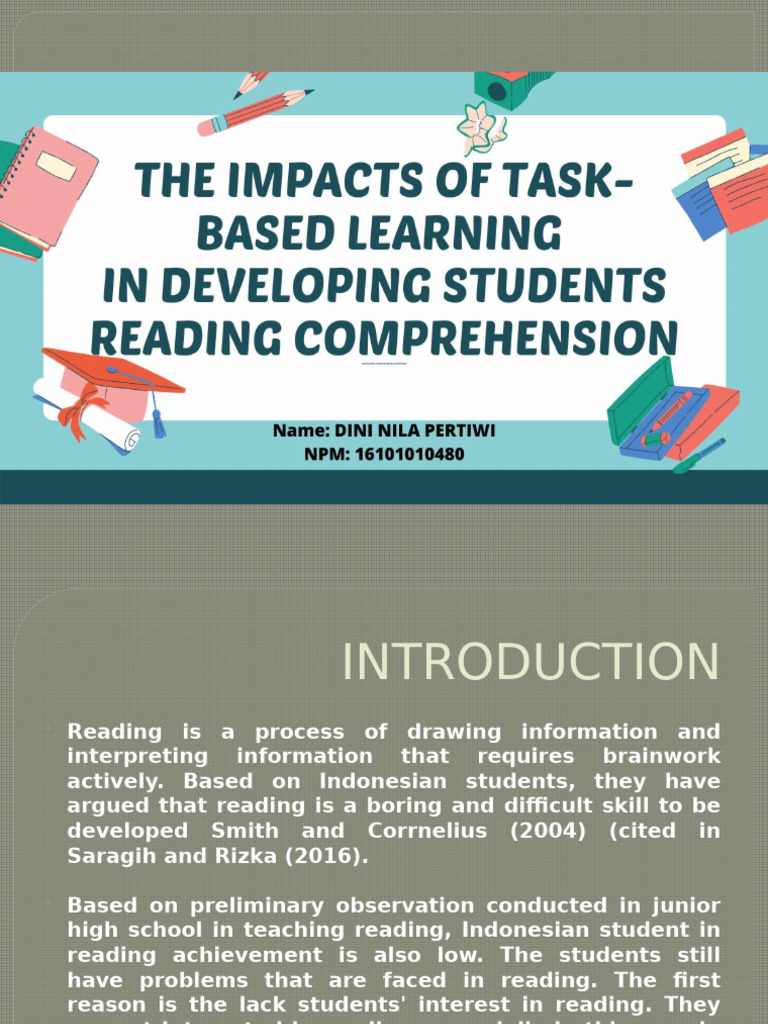 Skripsi Presentation Dini | PDF | Reading Comprehension | Learning