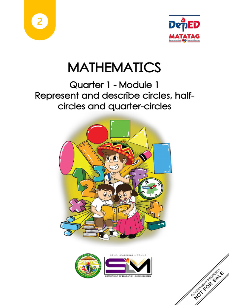 Math 2 Q1 M1 Represent and Describe Circles Half Circles and Quarter Circles Cruzada Soberano ...