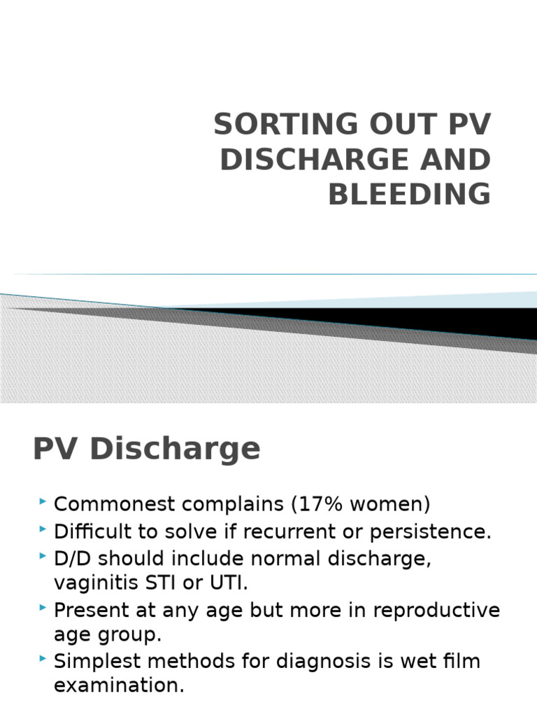 Understanding PV Discharge and Management | PDF | Medical Specialties ...