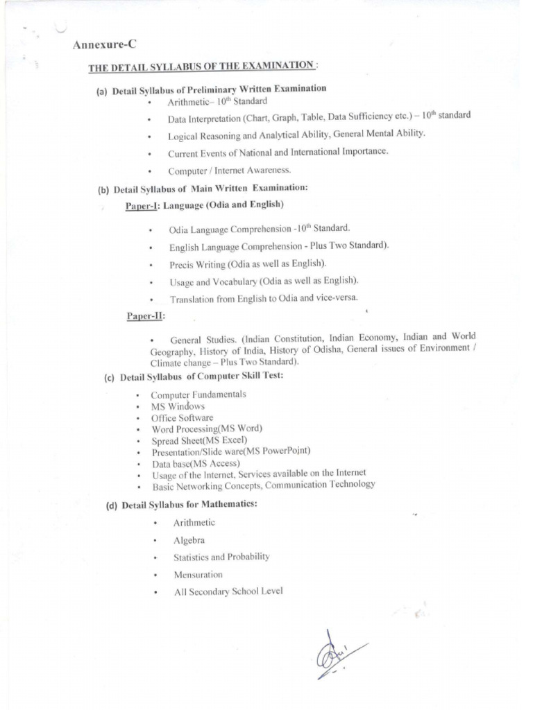 Ossc CGL Syllabus 72 | PDF