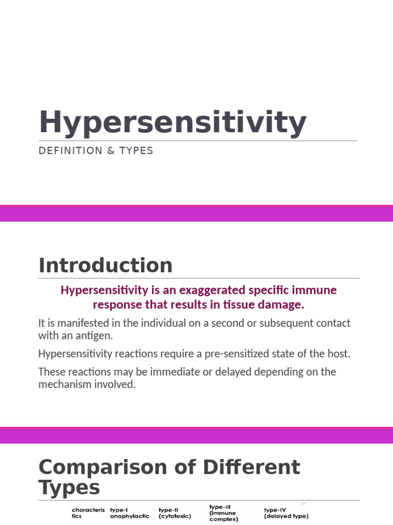 Hypersensitivity | PDF