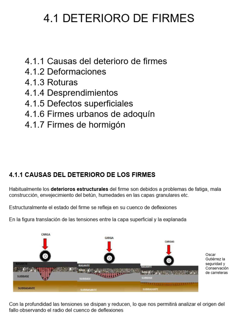 Causas y Tipos de Deterioro de Firmes | PDF | Fatiga (material ...