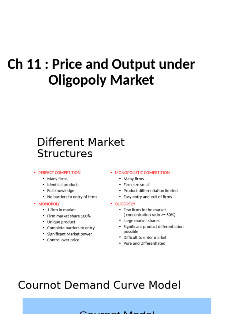 CH 11 - Oligopoly | PDF