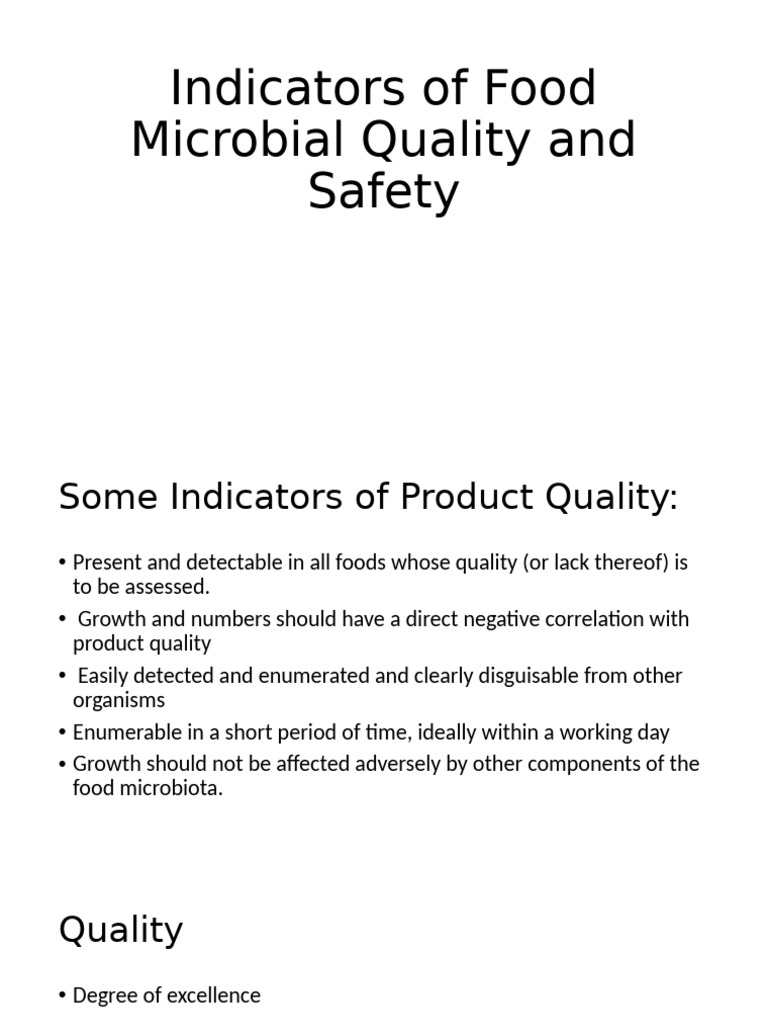 Food Microbial Quality & Safety Indicators | PDF | Hazard Analysis And ...