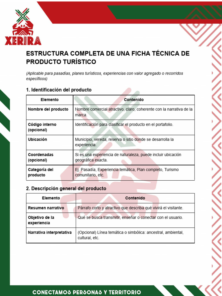 Estructura de Ficha Técnica Turística | PDF | Turismo | Transporte