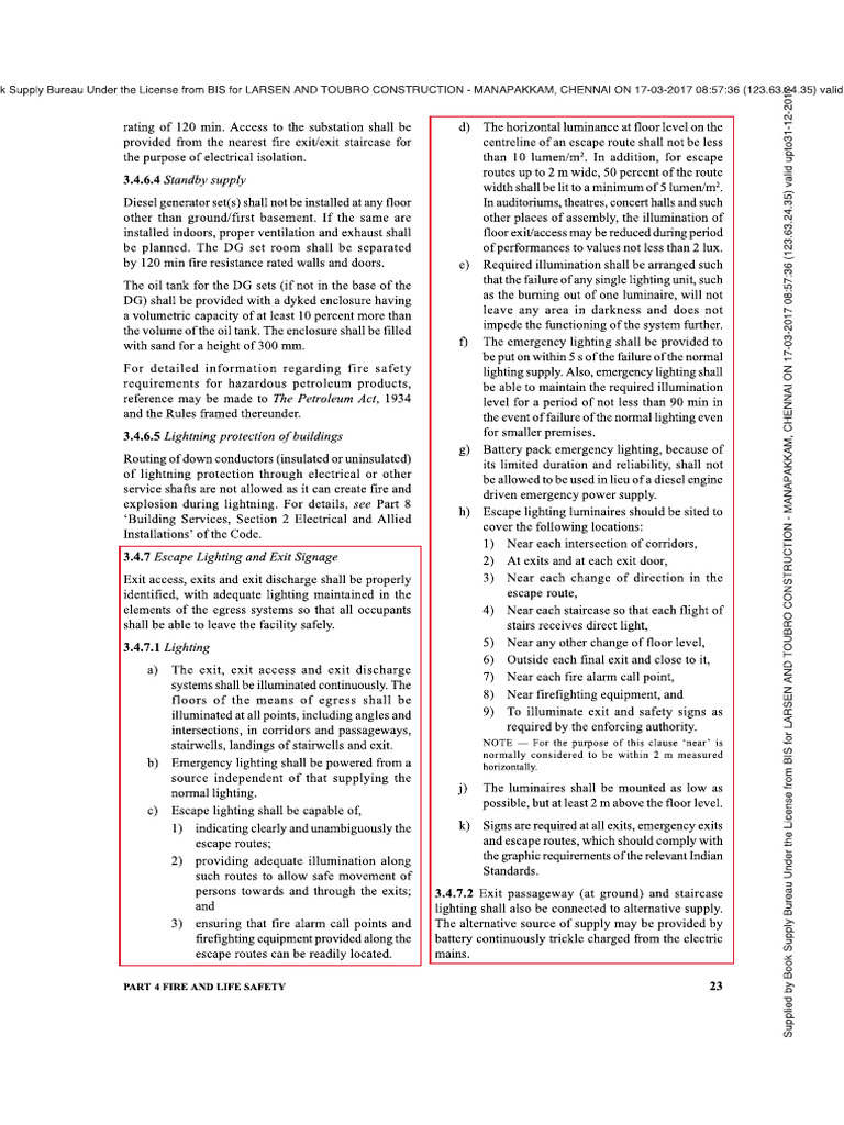 NBC Fire Code Extract | PDF