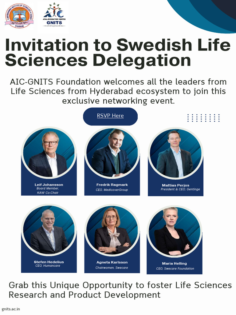 Invitation To Swedish Life Sciences Delegation | PDF