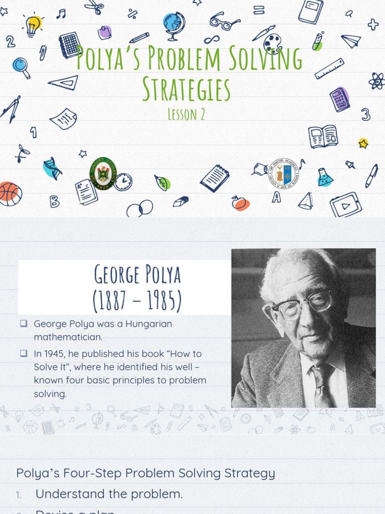 2 Polya Problem Solving Strategies | PDF | Taxes | Mathematics