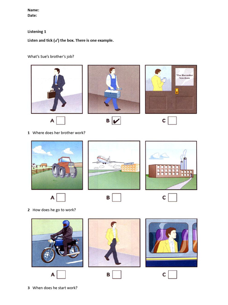 P2 Listening Practice | PDF
