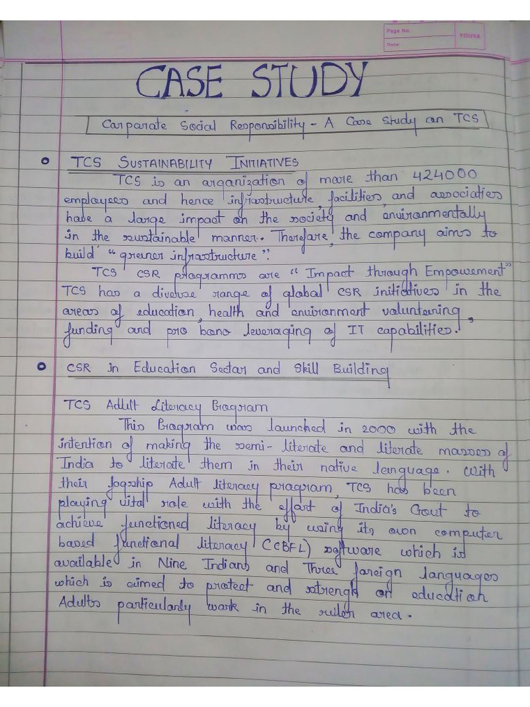 (CSR Case Study) Roll No (138 - Finance) SHRUTI MUNDE | PDF