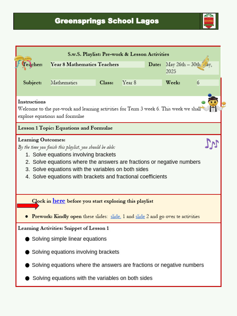 Year 8 SCH - W - SCH Playlist Lesson 1 Term 3. (Anthony) | PDF ...