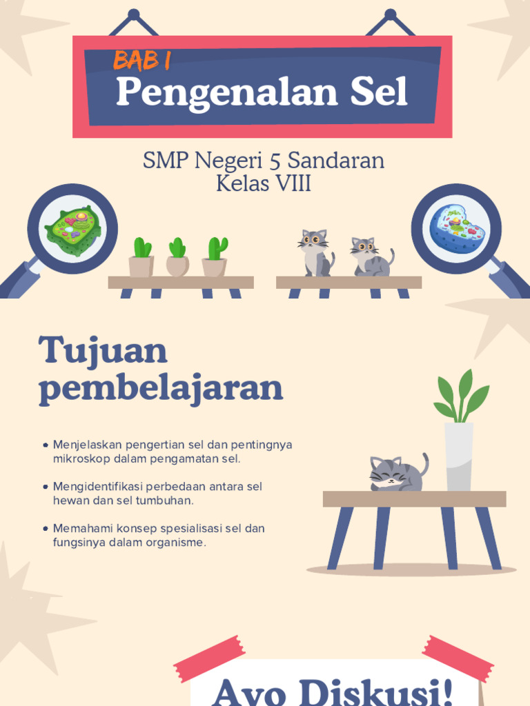 Belajar Pengenalan Sel Presentasi Krem Dan Biru Ilustrasi | PDF