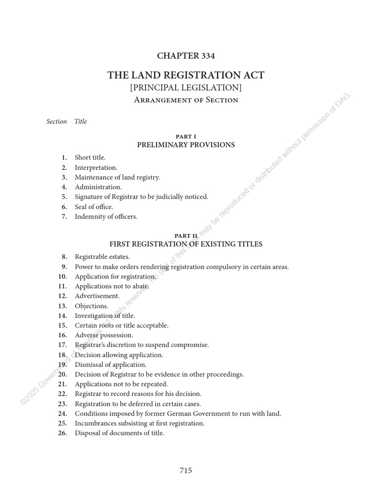 Land Registration Act Overview | PDF | Mortgage Law | Leasehold Estate