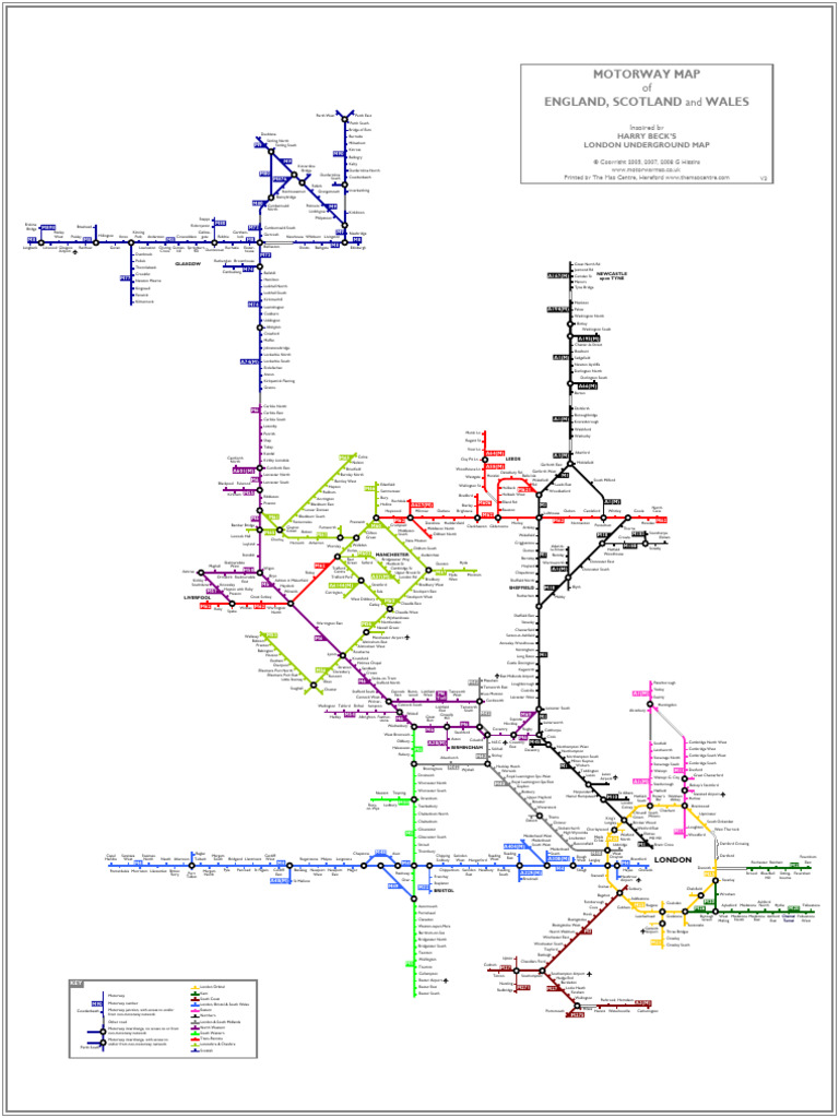Motorway Map 2008 Version 3 | PDF