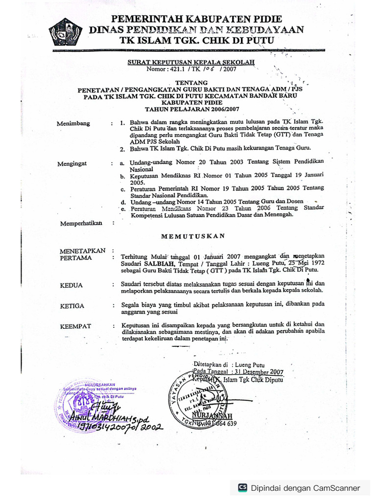 SK Pertama Salbiah | PDF