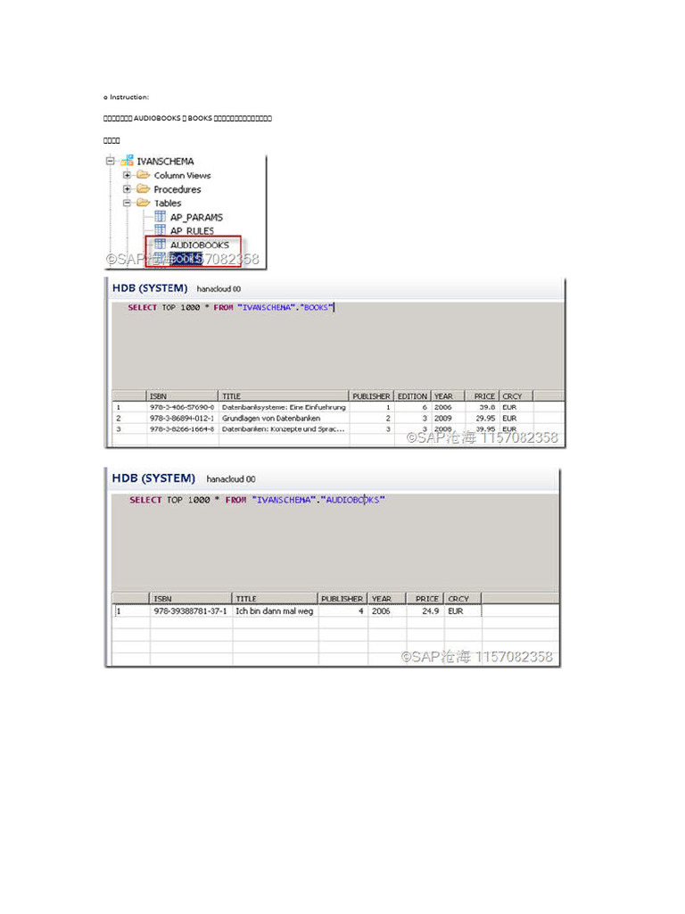 SAP HANA中创建计算视图 (Calculation View) | PDF
