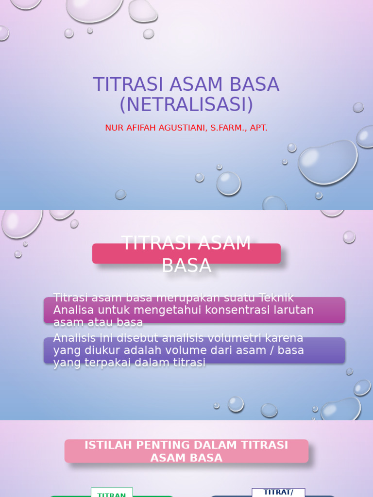 Titrasi Asam Basa (Netralisasi) | PDF