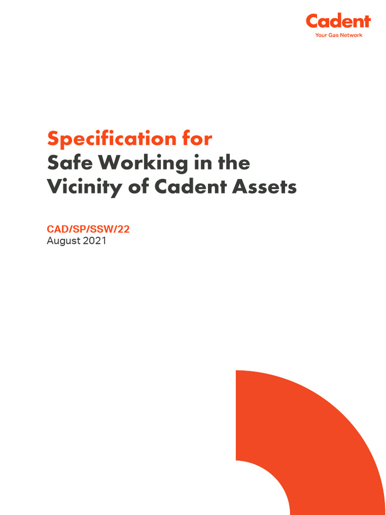 Safe Working Near Cadent Assets | PDF