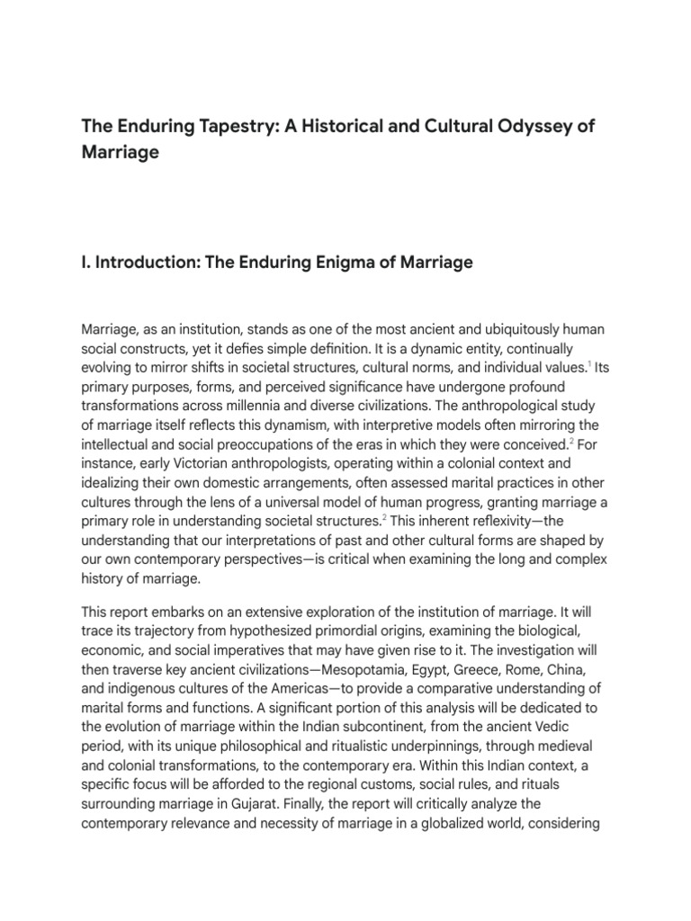 Marriage - History, Evolution, Necessity | PDF | Marriage | Social ...