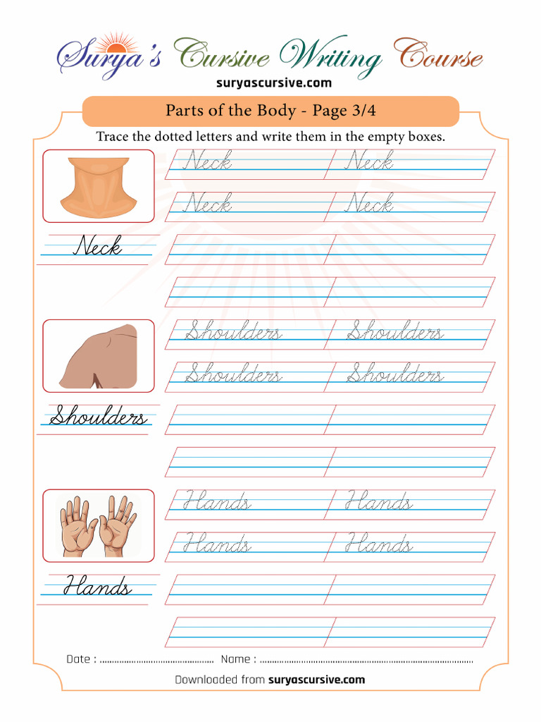 Parts of Body Page 3 | PDF