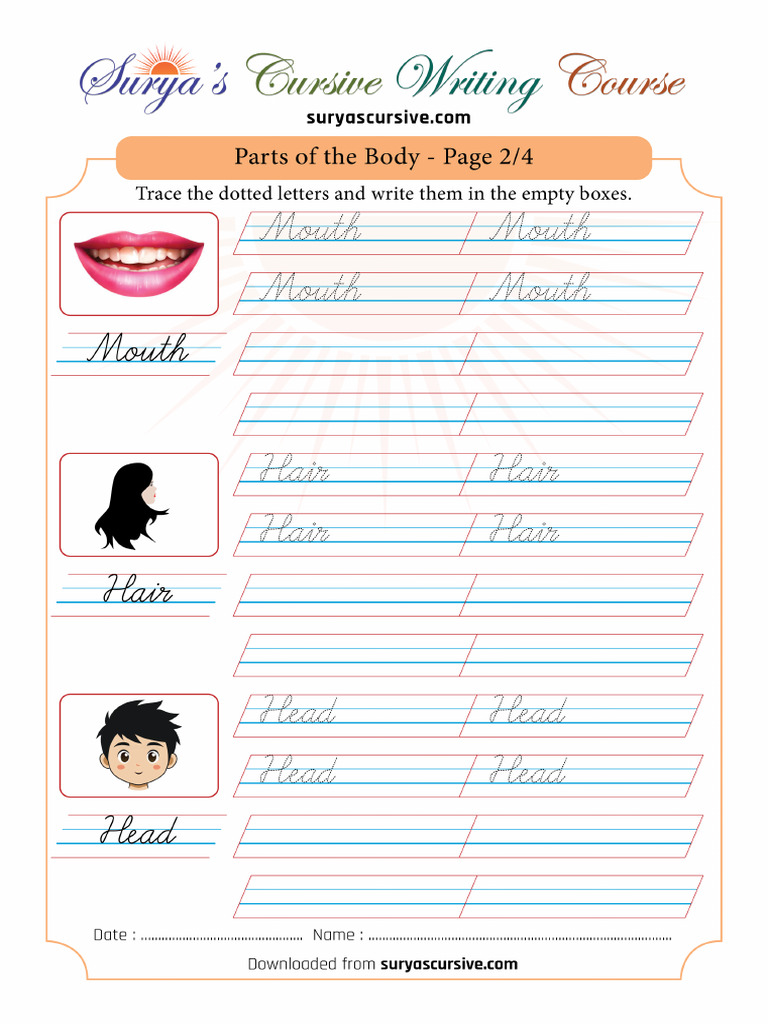 Parts of Body Page 2 | PDF