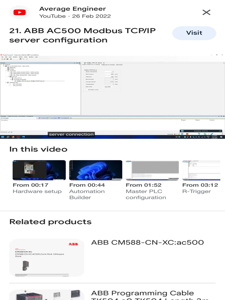 ABB AC500 Modbus Configuration - Google Search | PDF