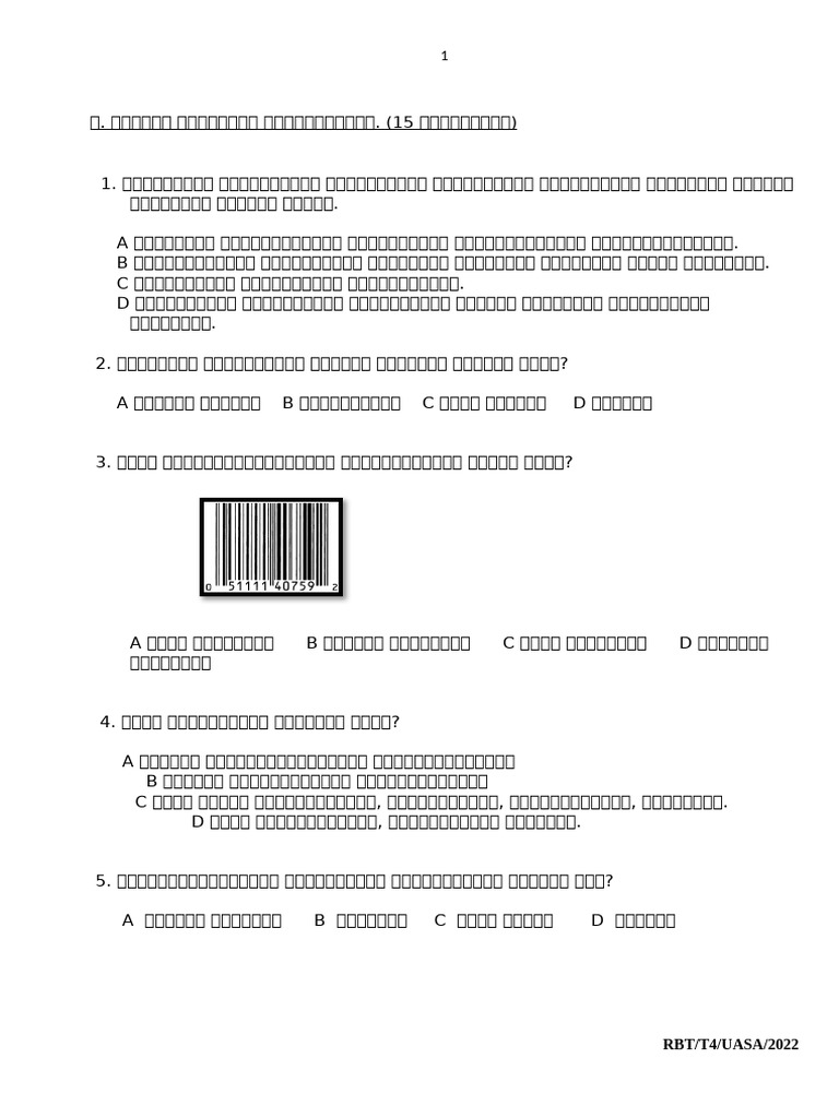 RBT Year 4 Uasa | PDF