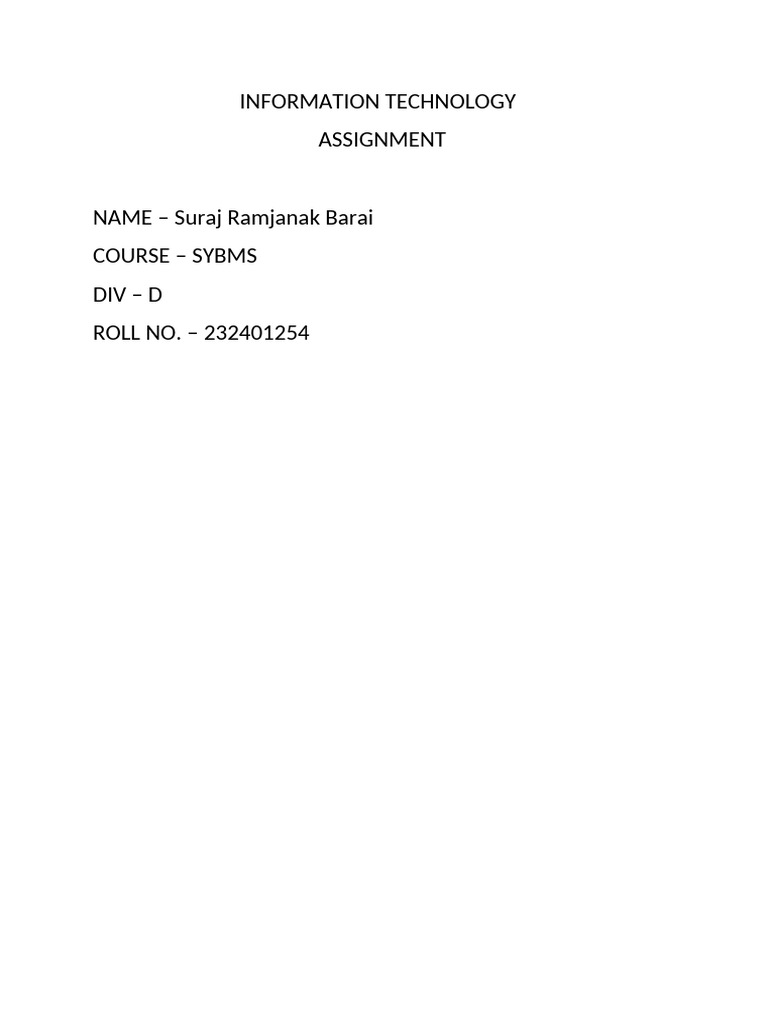 Information Technology Sybms Riddhi Jain | PDF | Computer Network | Domain Name System