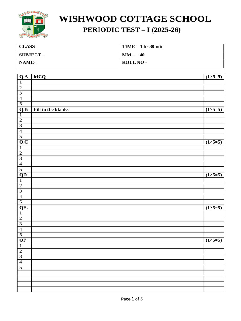 PT-1 Format | PDF