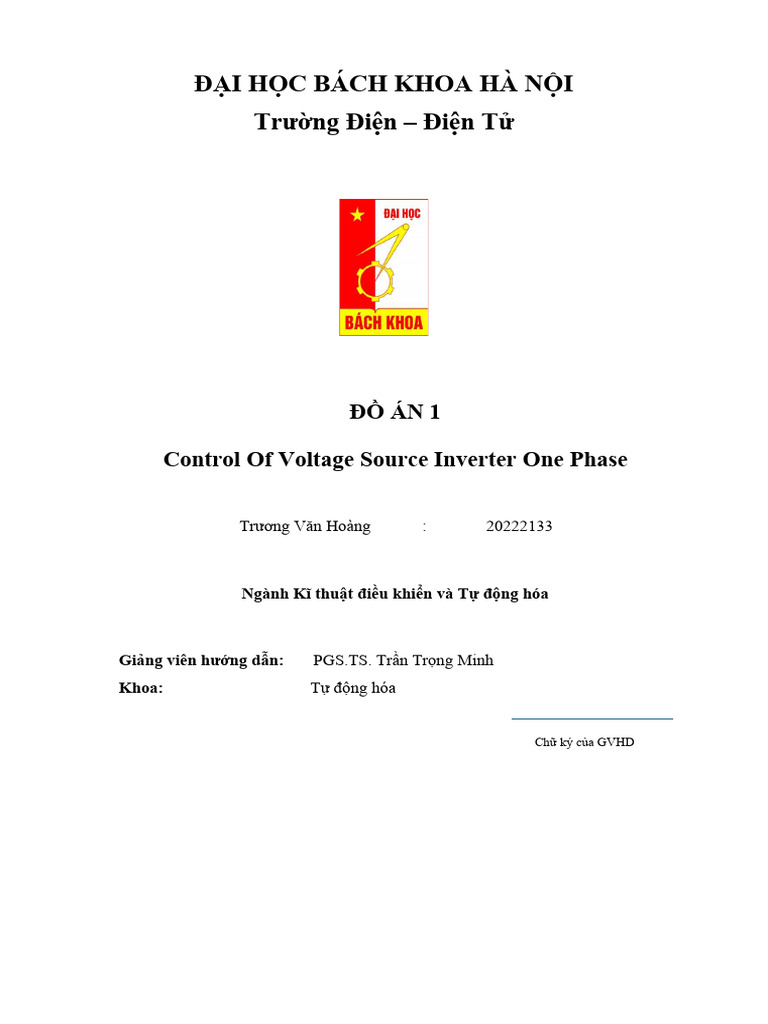 Bao Cao Do An 1 | PDF