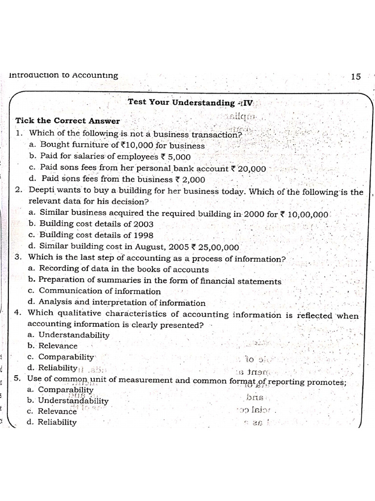 Class XI Accountancy Practice Worksheet | PDF