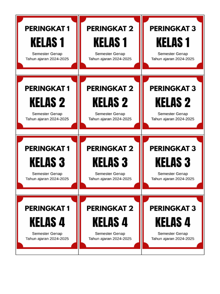 Label Peringkat | PDF