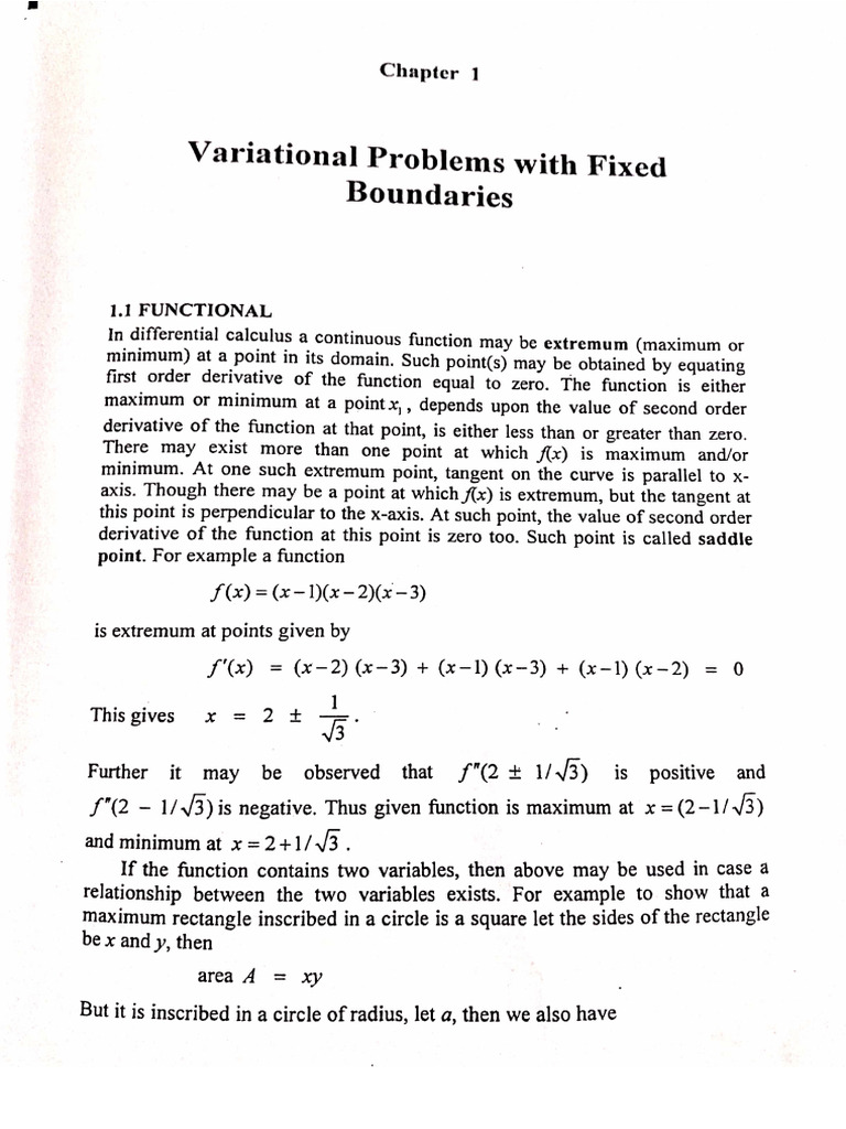 Calculus of Variation | PDF