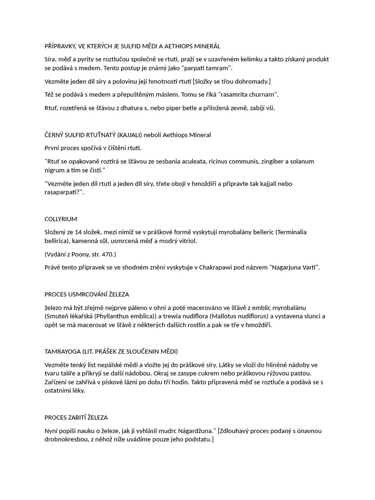 Přípravky A Recepty | PDF