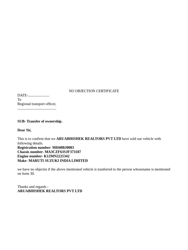 Sath Foundation Noc PDF | PDF