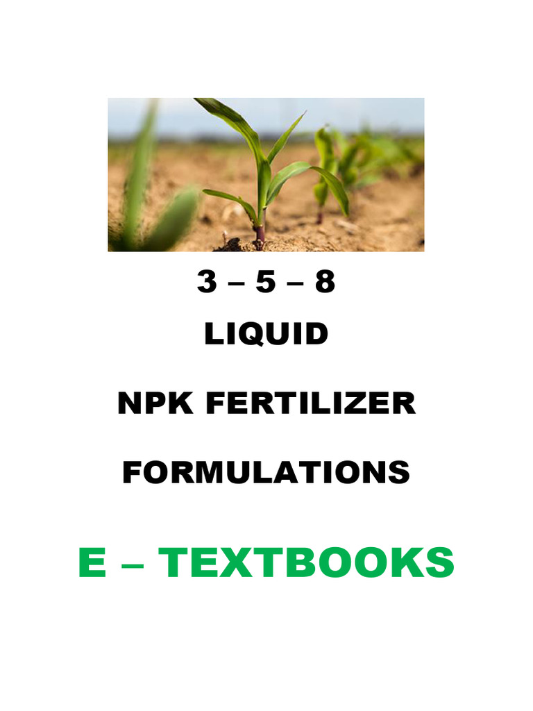 Foliar NPK Fertilizer Formulations Guide | PDF | Fertilizer | Ammonium