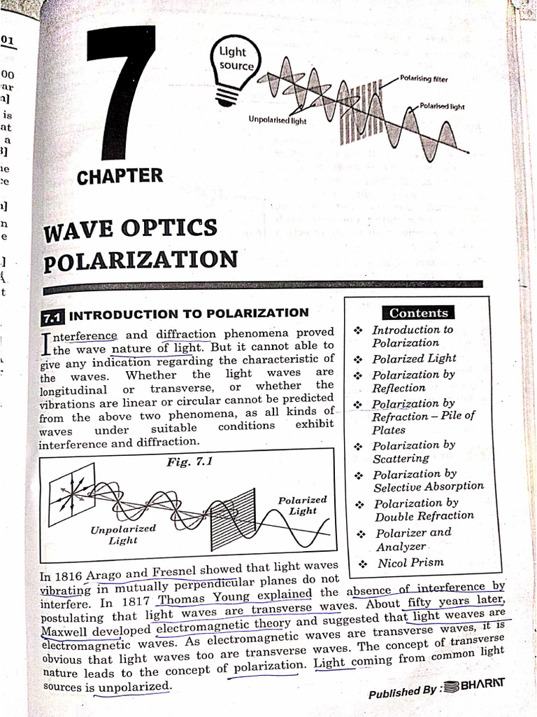 Wave Optics (Polarization) | PDF | Polarization (Waves) | Waves