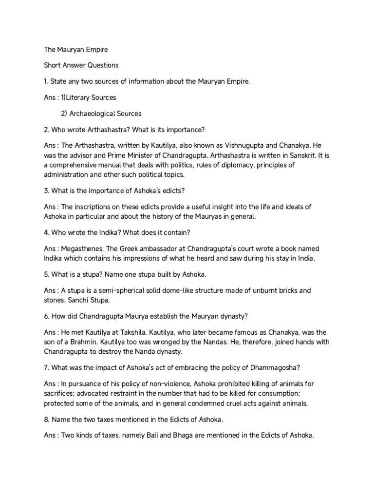 The Mauryan Empire-WPS Office | PDF | Ashoka
