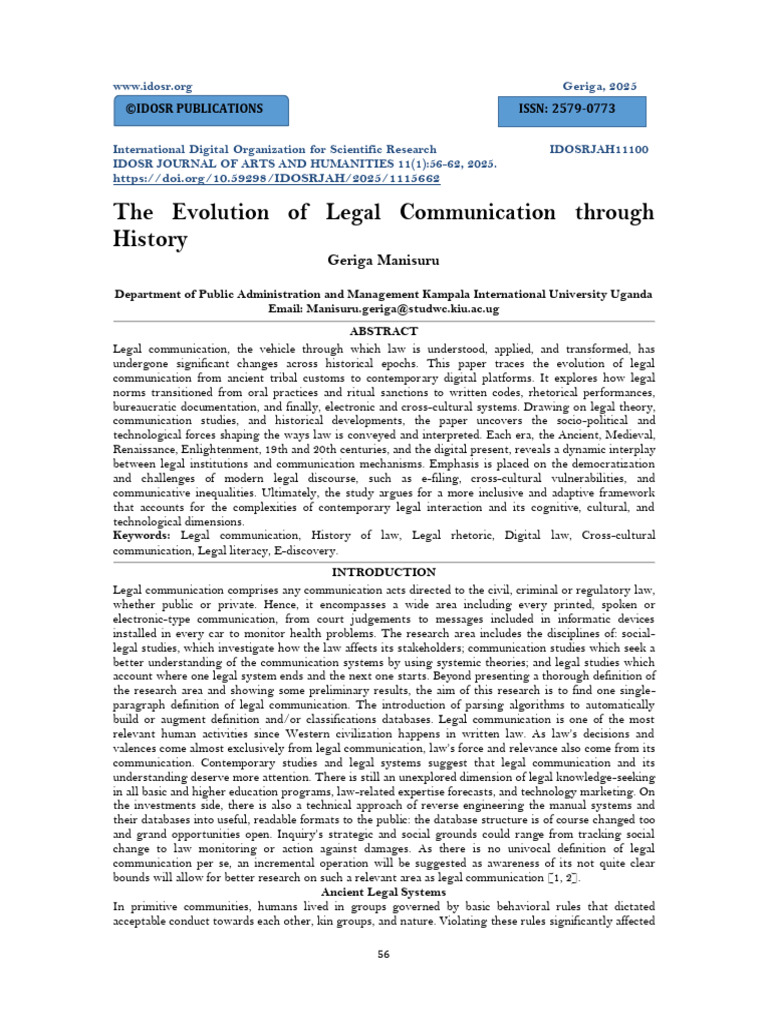 Evolution of Legal Communication History | PDF | Rhetoric | Communication