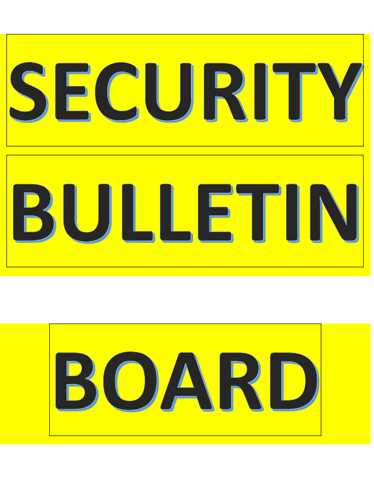 Security Bulletin Board | PDF
