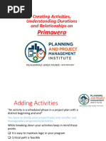 Primavera Project Planner Sample Project: Prepared By: Luay Dwaikat ...