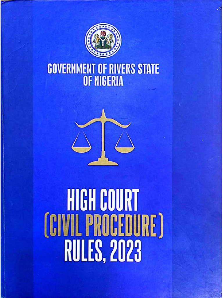 Rivers State High Court (Civil Procedure) Rules, 2023 | PDF