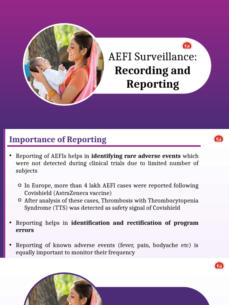 AEFI Reporting and Surveillance Guidelines | PDF | Pharmacovigilance ...