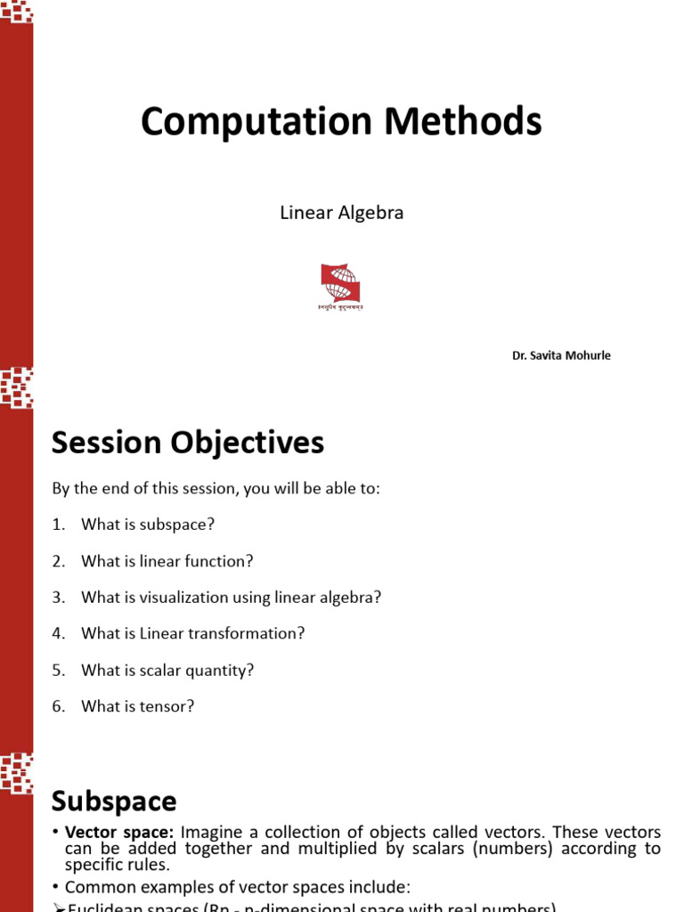 Linear Algebra Concepts and Applications | PDF | Linear Subspace ...